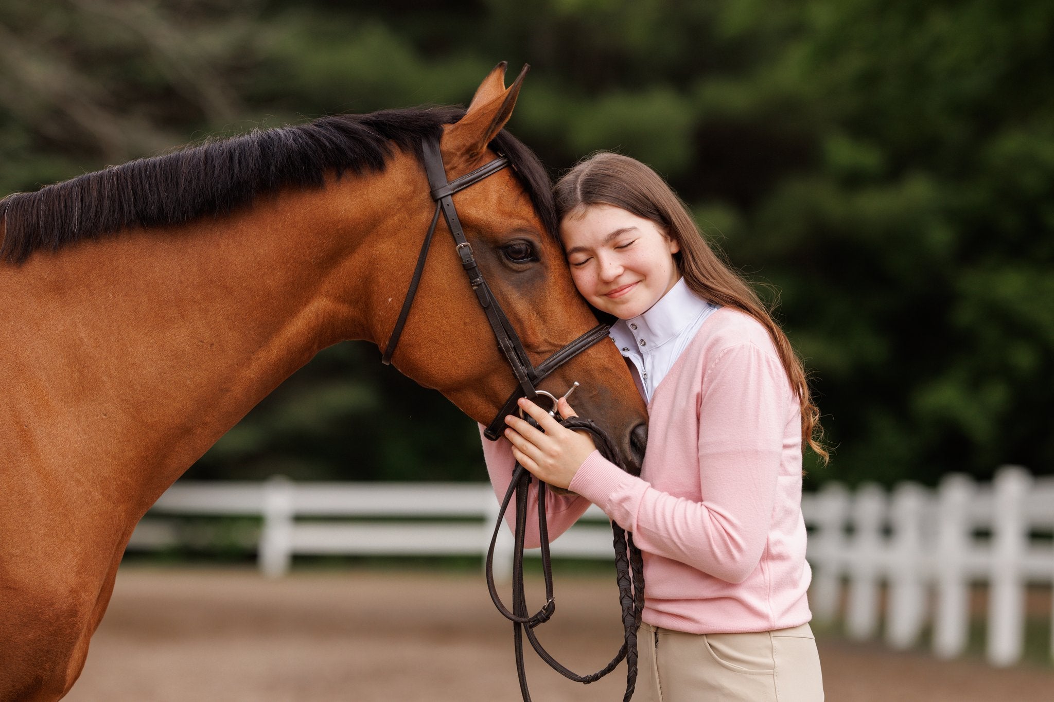 Willow Equestrian V Neck Sweater Pink